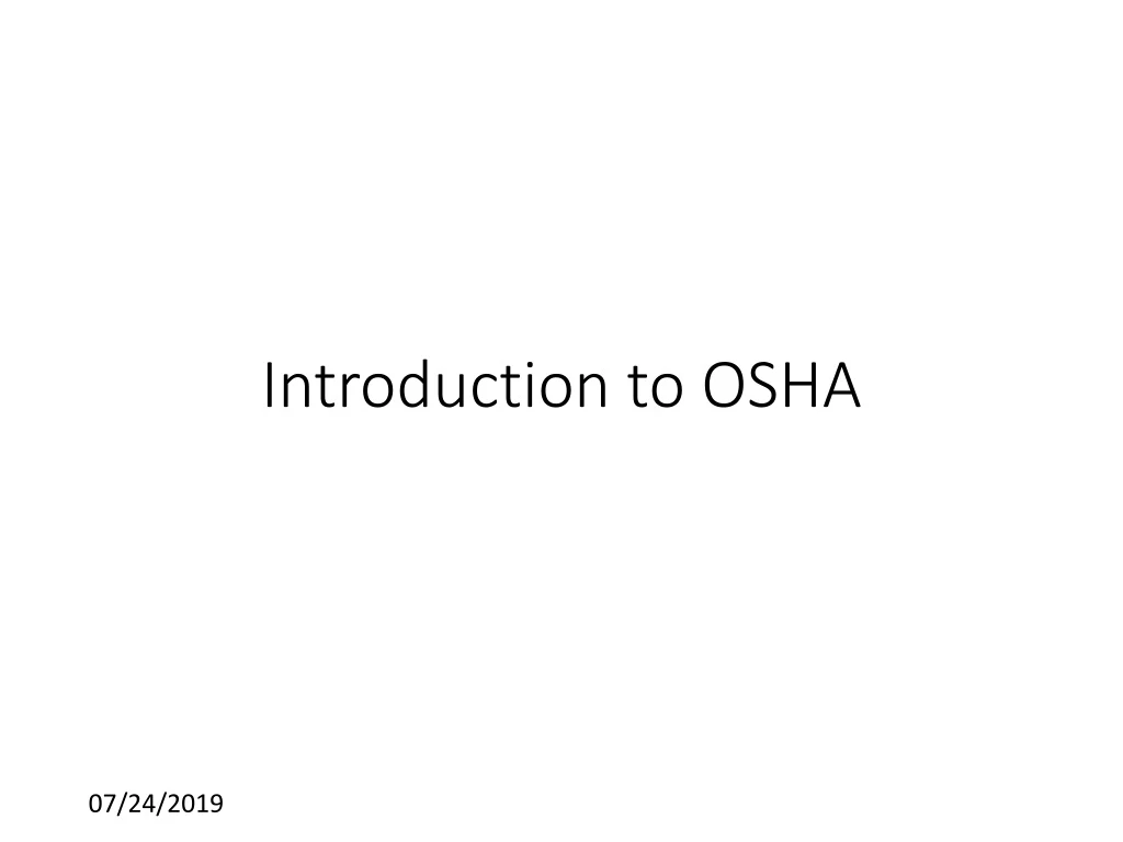 PPT - Introduction to OSHA PowerPoint Presentation, free download - ID ...