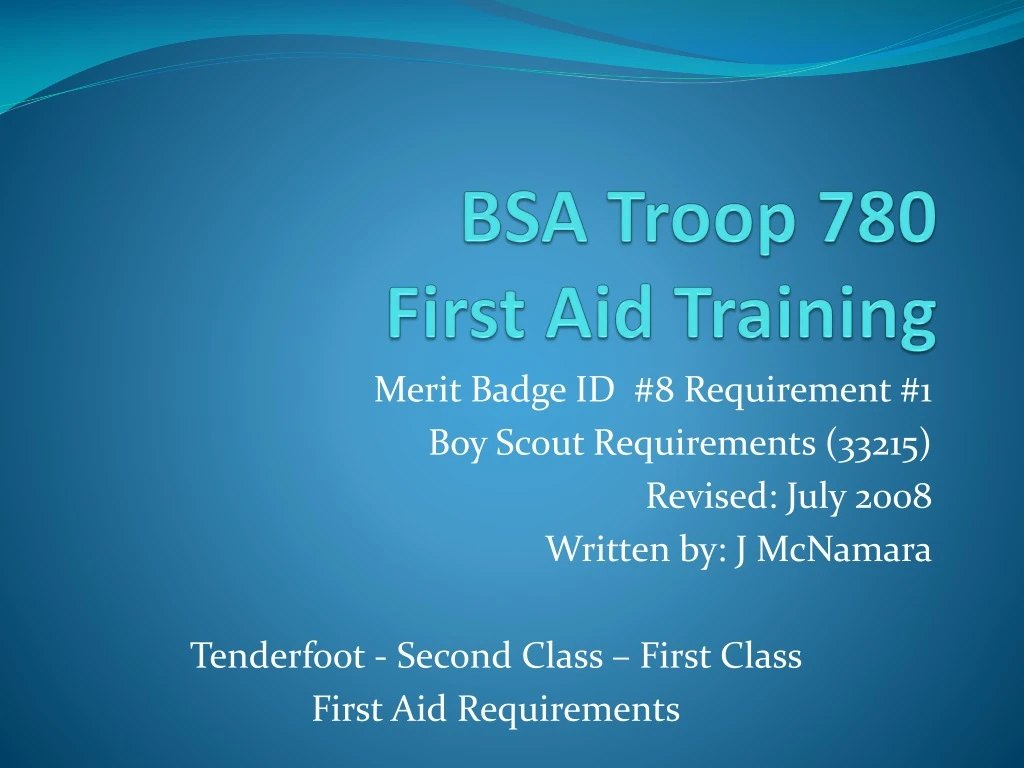 PPT - BSA Troop 780 First Aid Training PowerPoint Presentation, free ...