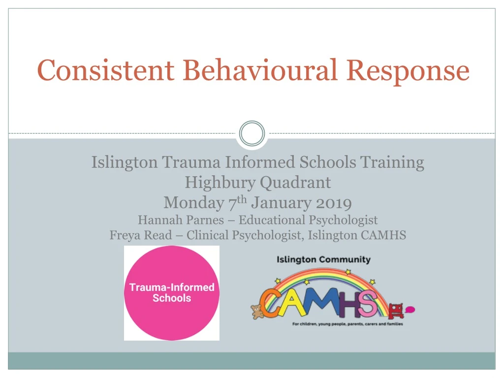 PPT - Consistent Behavioural Response PowerPoint Presentation, free ...