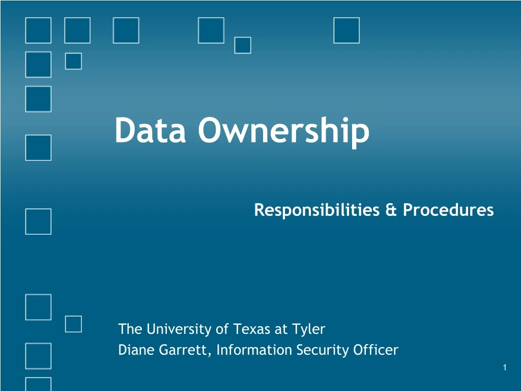 PPT - Data Ownership PowerPoint Presentation, free download - ID:8788189