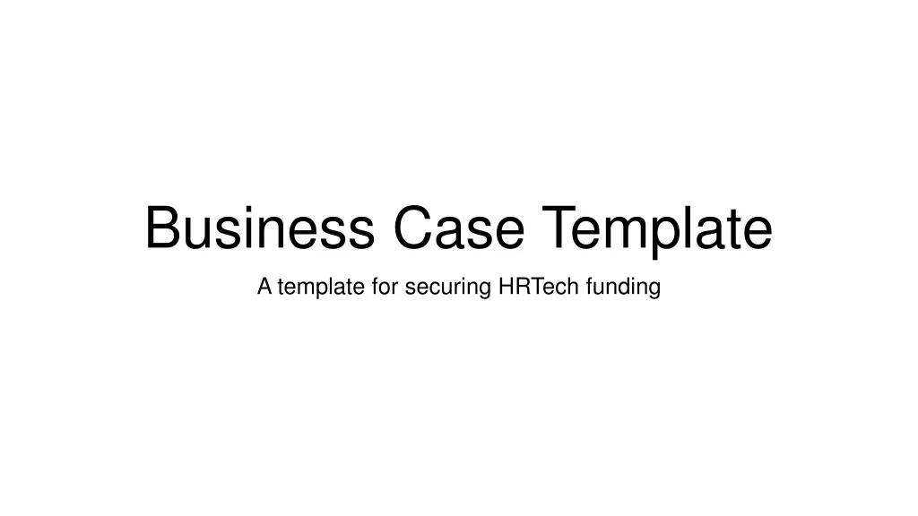 PPT - Business Case Template PowerPoint Presentation, free download ...