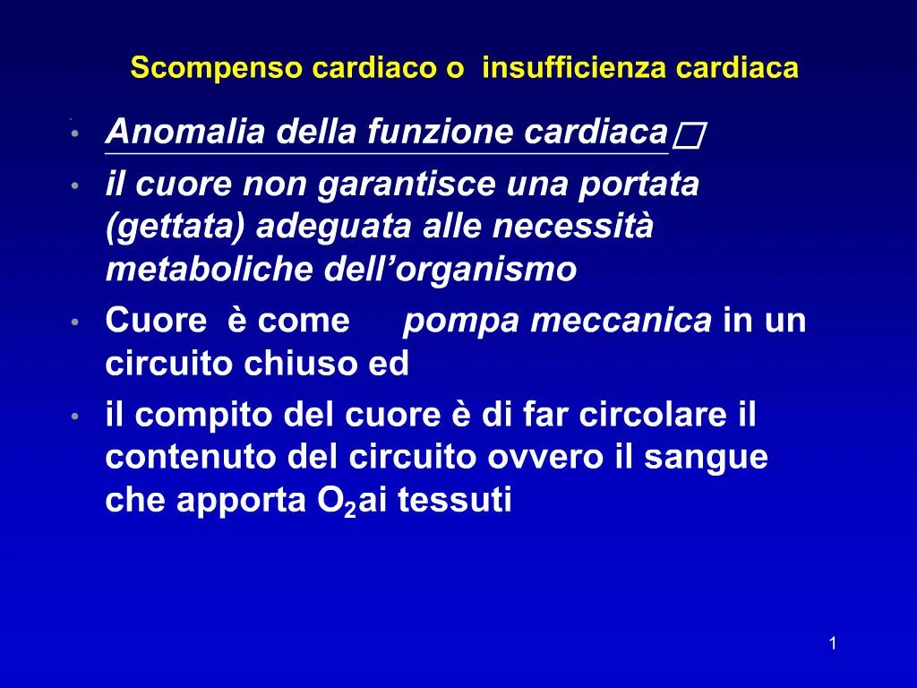 PPT - Scompenso cardiaco o insufficienza cardiaca PowerPoint ...