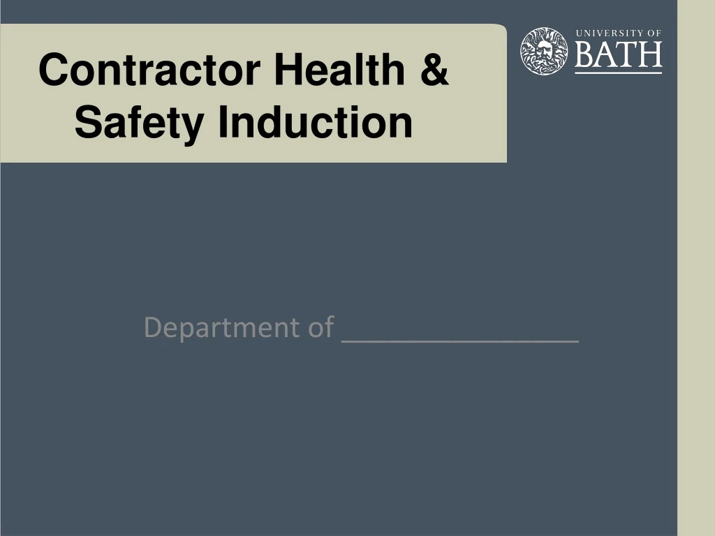 PPT - Contractor Health & Safety Induction PowerPoint Presentation - ID ...
