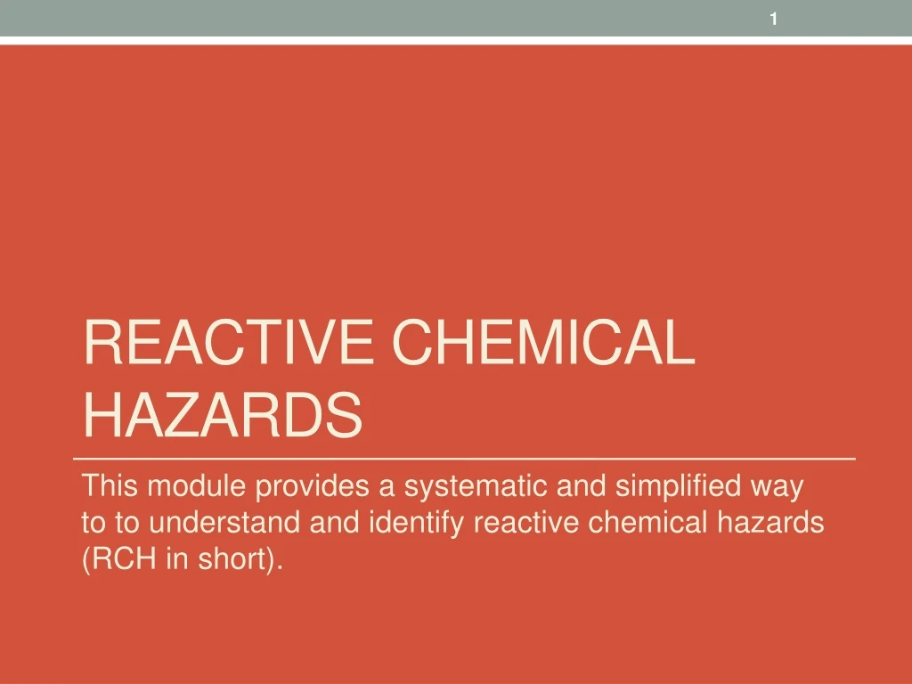 PPT - Reactive chemical hazards PowerPoint Presentation, free download ...
