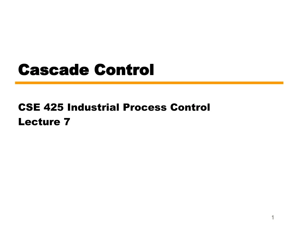 PPT - Cascade Control PowerPoint Presentation, free download - ID:8791330