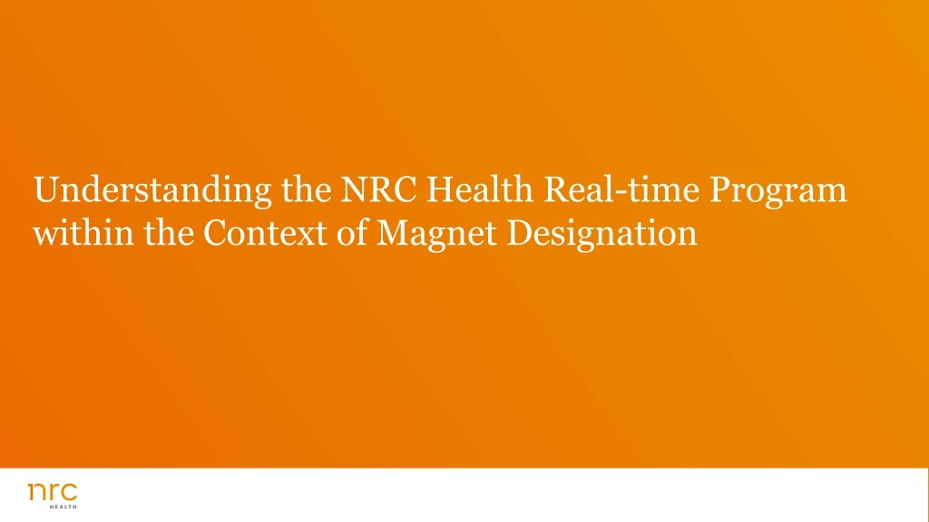 PPT - Understanding the NRC Health Real-time Program within the Context ...