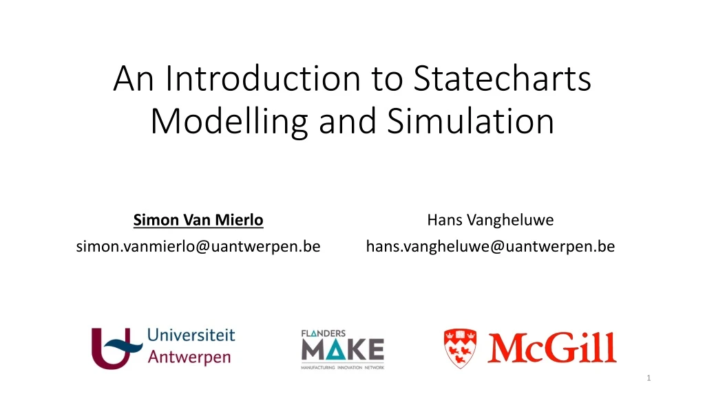 Ppt An Introduction To Statecharts Modelling And Simulation Powerpoint Presentation Id8793053