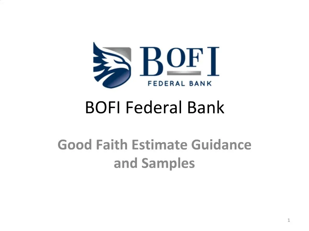 PPT - BOFI Federal Bank PowerPoint Presentation, free download - ID:879349