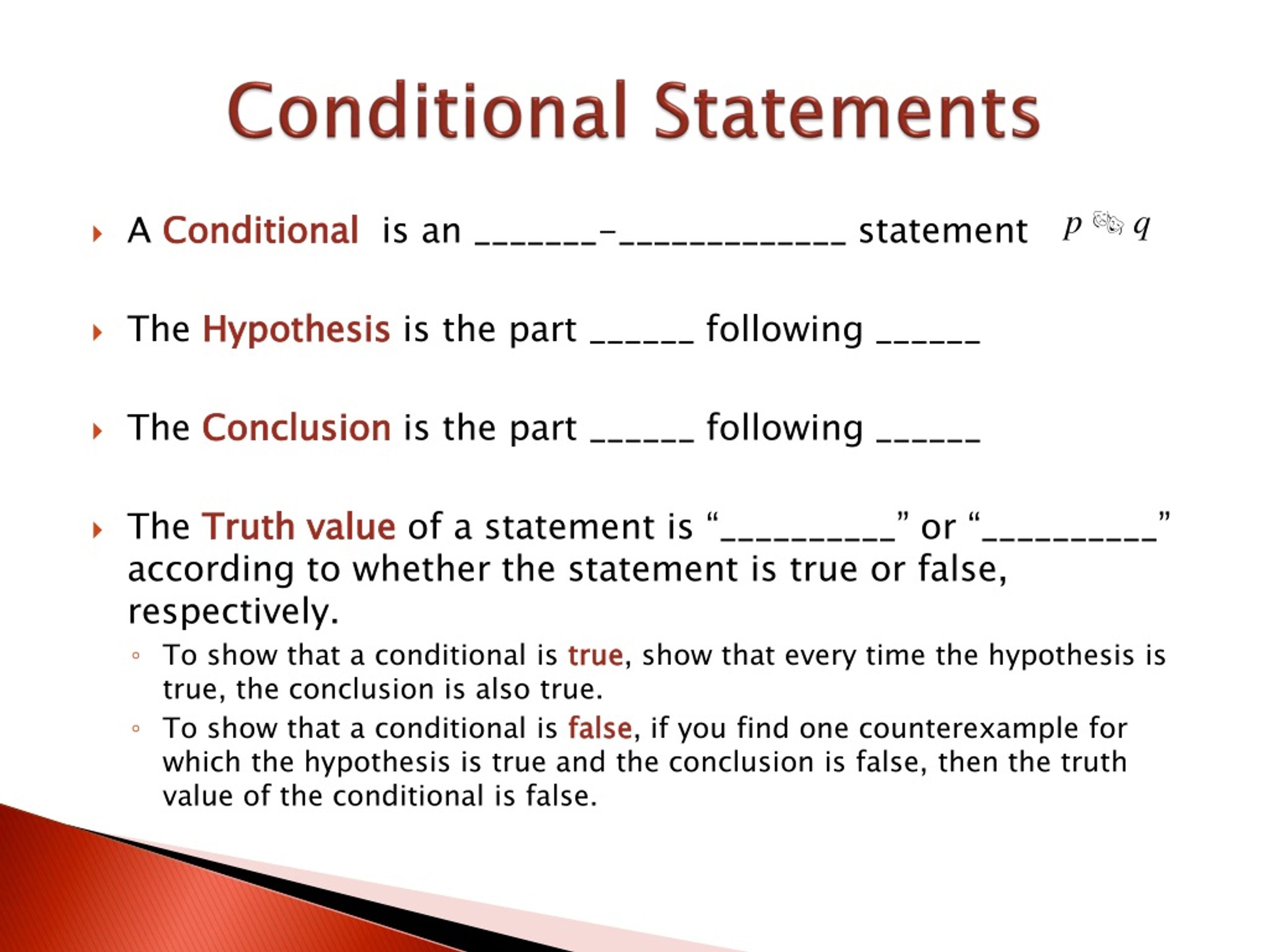 PPT Conditional Statements PowerPoint Presentation Free Download 