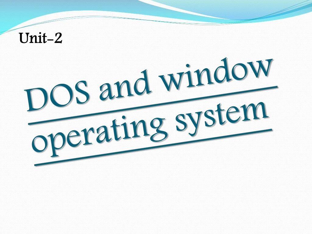 PPT - DOS and window operating system PowerPoint Presentation, free ...