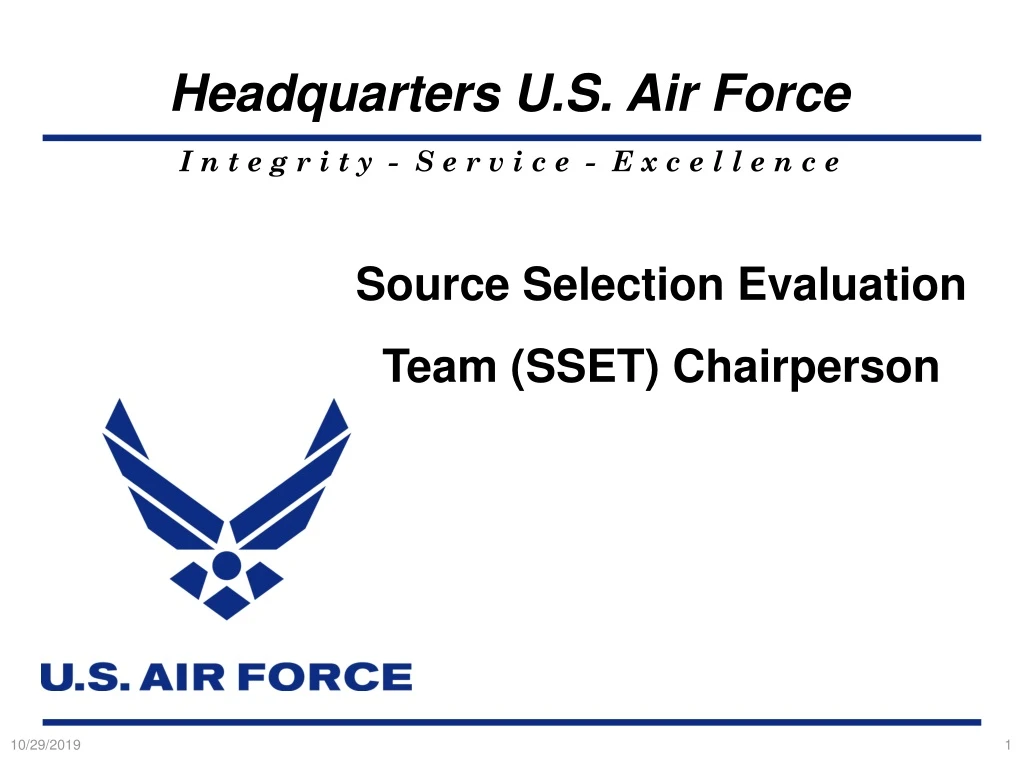 PPT - Source Selection Evaluation Team (SSET) Chairperson PowerPoint ...