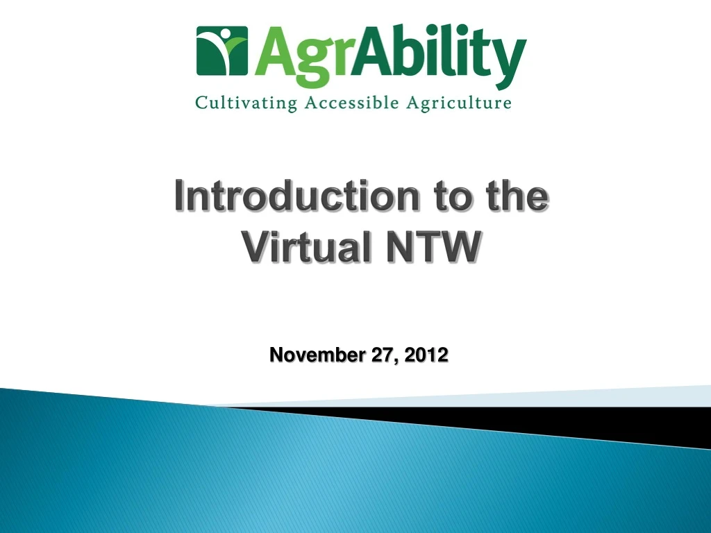PPT - Introduction to the Virtual NTW PowerPoint Presentation, free ...