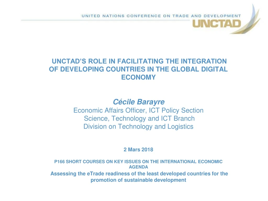 PPT - From 1999 to UNCTAD 14 and beyond PowerPoint Presentation, free ...