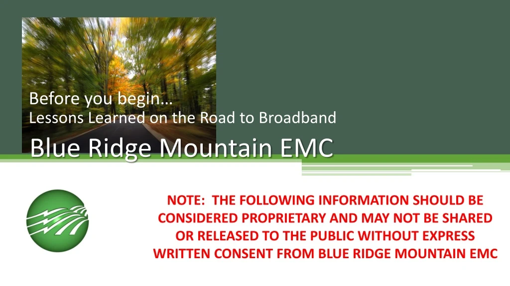 PPT - Blue Ridge Mountain EMC PowerPoint Presentation, free download ...