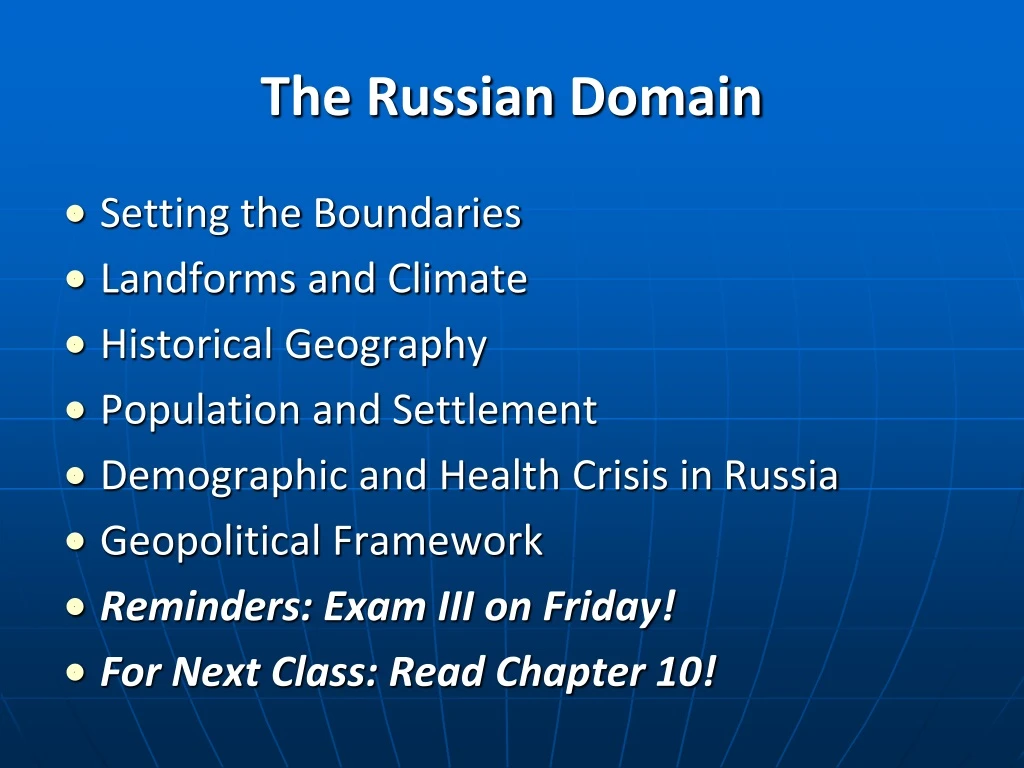 PPT - The Russian Domain PowerPoint Presentation, free download - ID ...