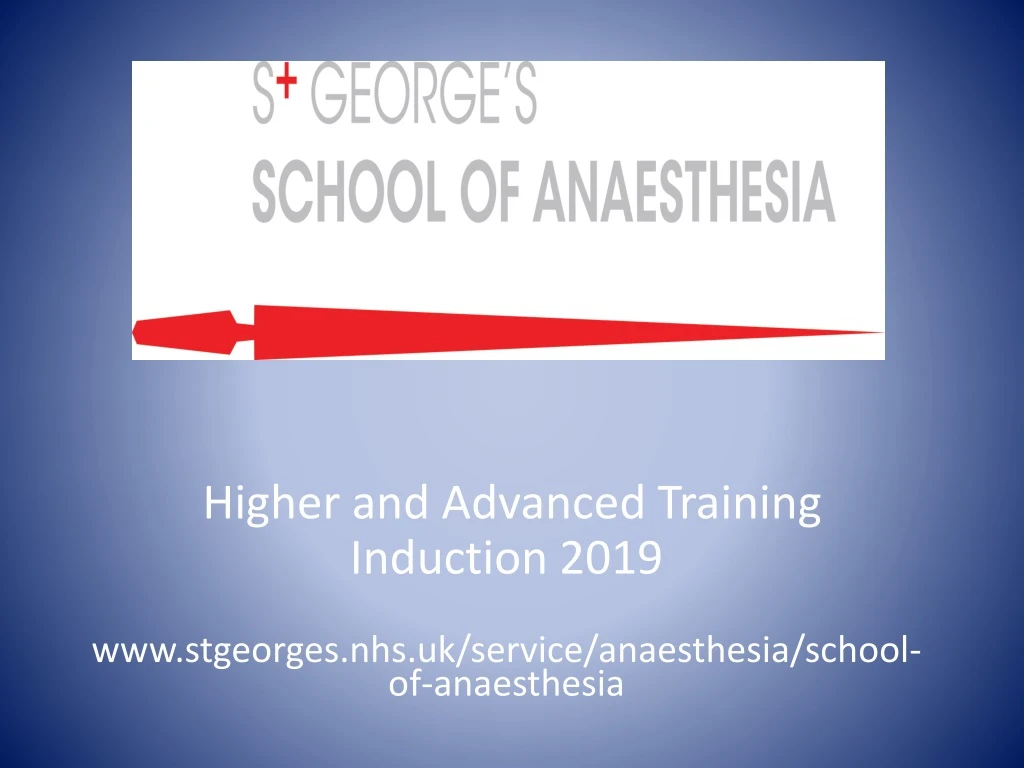 PPT - Higher and Advanced Training Induction 2019 PowerPoint ...