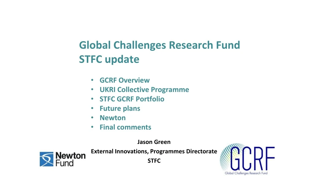 PPT - Global Challenges Research Fund STFC update GCRF Overview UKRI ...