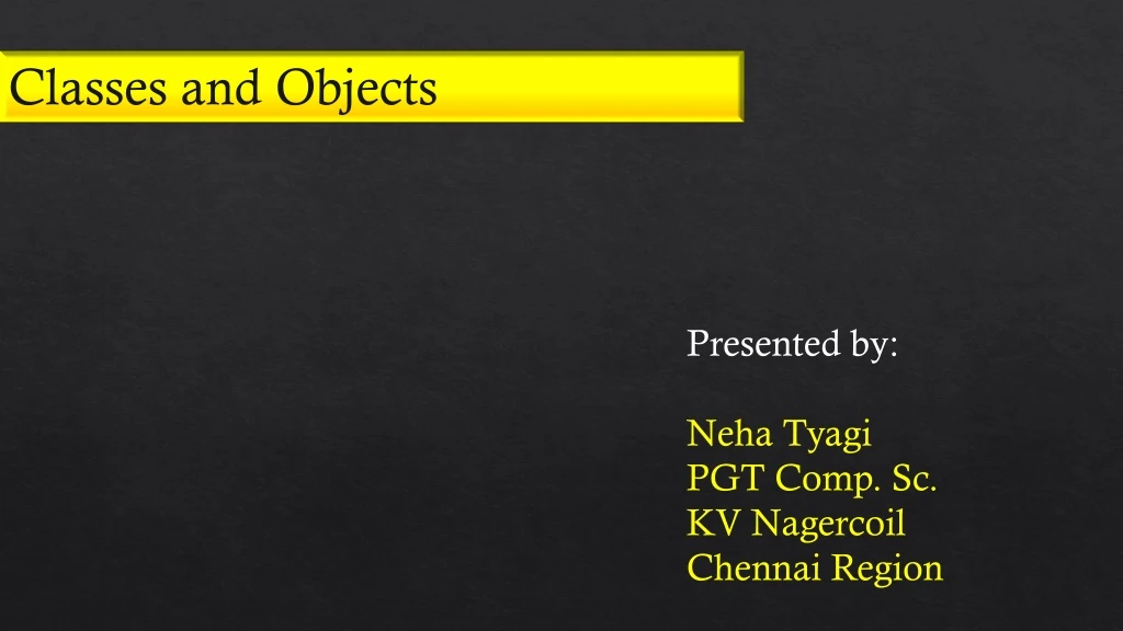 Ppt Classes And Objects Powerpoint Presentation Free Download Id