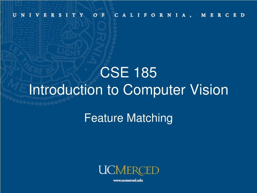 Ppt Cse 185 Introduction To Computer Vision Powerpoint Presentation Free Download Id 8818620