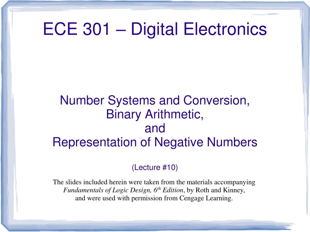 PPT - ECE 301 – Digital Electronics PowerPoint Presentation, free ...