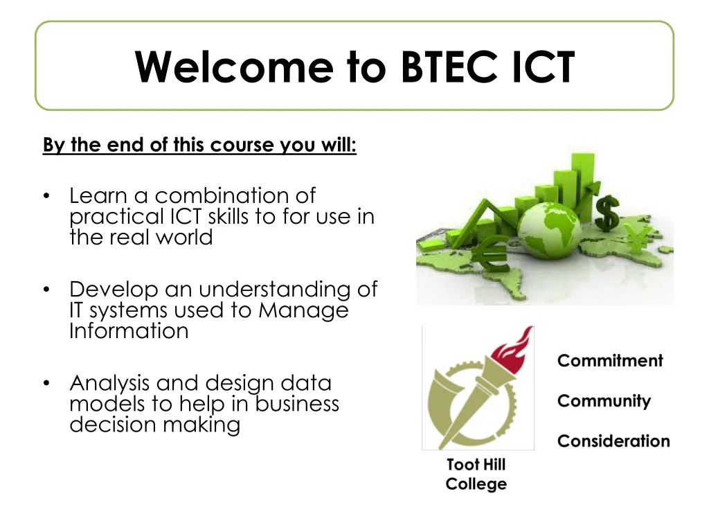 PPT - Welcome to BTEC ICT PowerPoint Presentation, free download - ID ...