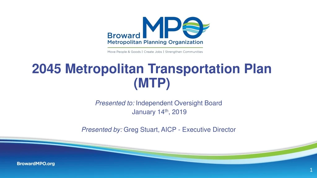 PPT - 2045 Metropolitan Transportation Plan (MTP) PowerPoint ...