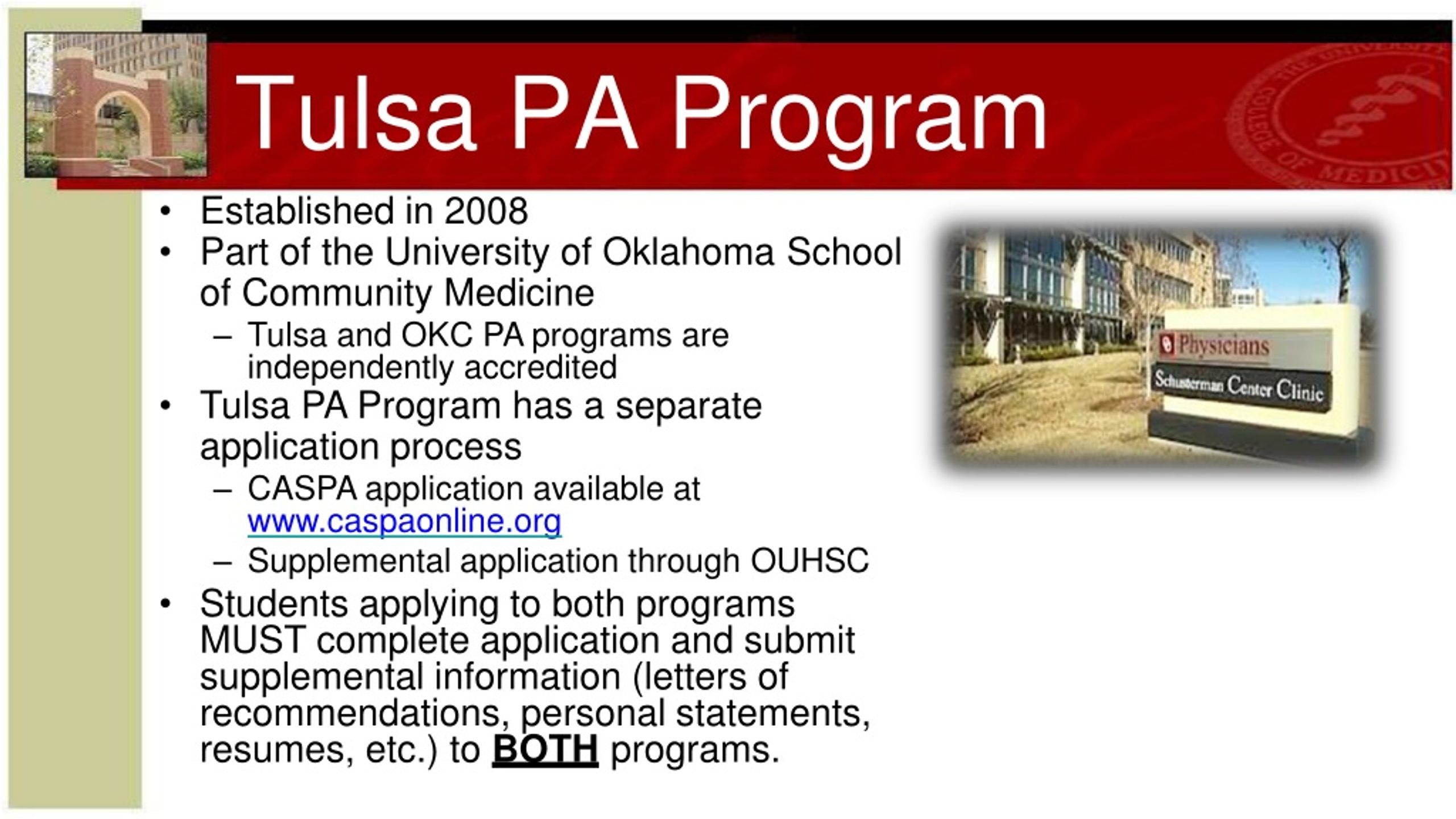 PPT - PA Programs at University of Oklahoma PowerPoint Presentation ...