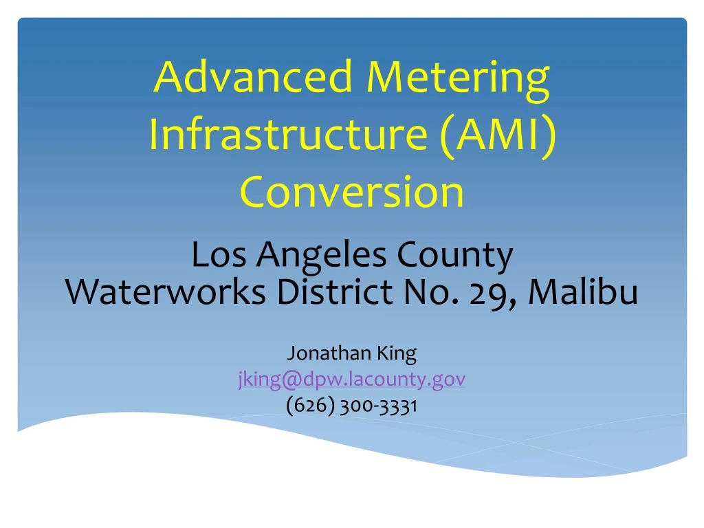 PPT - Advanced Metering Infrastructure (AMI) Conversion PowerPoint ...