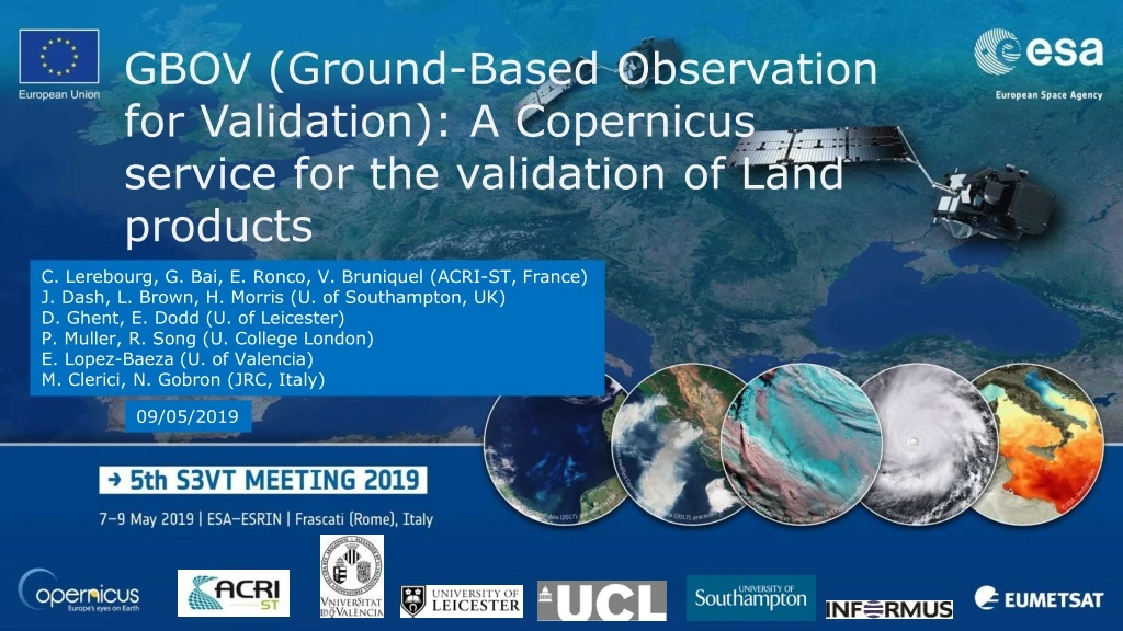 PPT - C. Lerebourg, G. Bai , E. Ronco, V. Bruniquel (ACRI-ST, France ...