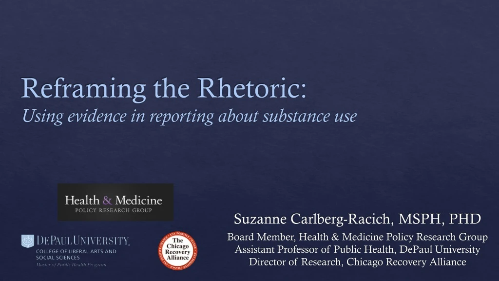 PPT - Reframing the Rhetoric: Using evidence in reporting about ...