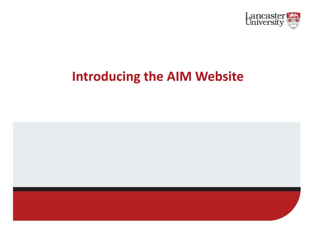 PPT - Introducing the AIM Website PowerPoint Presentation, free ...