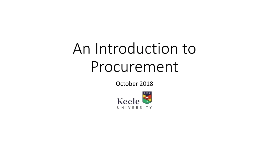 PPT - An Introduction to Procurement PowerPoint Presentation, free ...