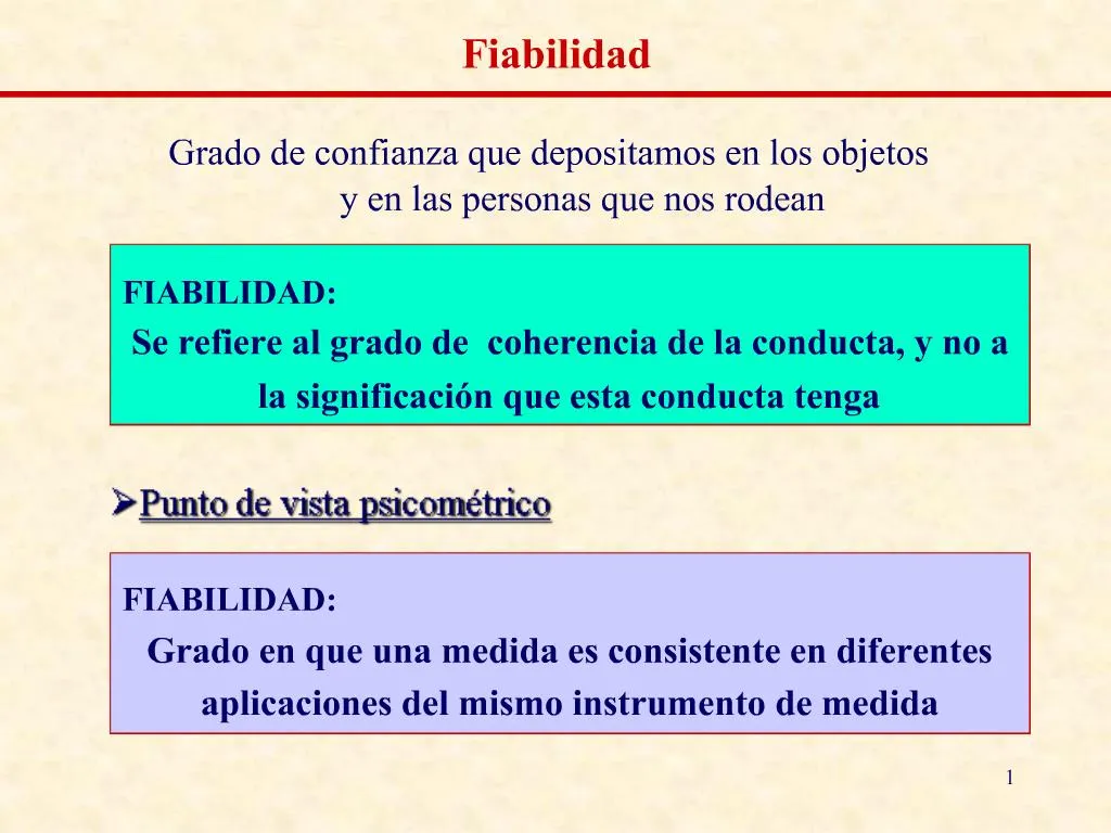 PPT - Fiabilidad PowerPoint Presentation, free download - ID:882863