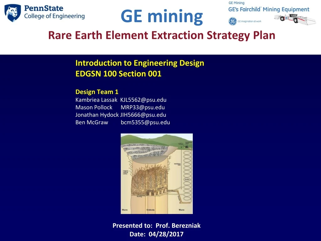 PPT - GE mining Rare Earth Element Extraction Strategy Plan ...