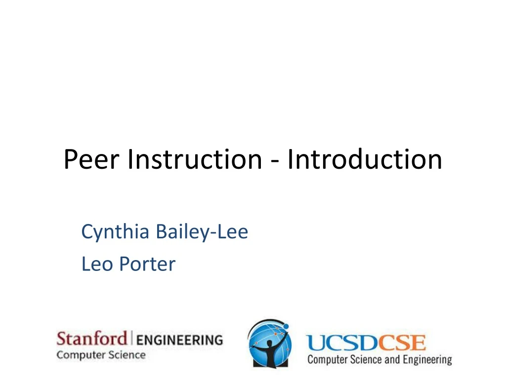 PPT - Peer Instruction - Introduction PowerPoint Presentation, free ...