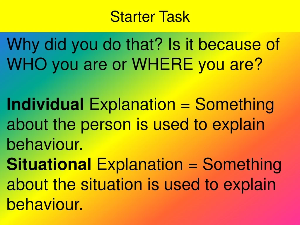PPT - Starter Task PowerPoint Presentation, free download - ID:8835405