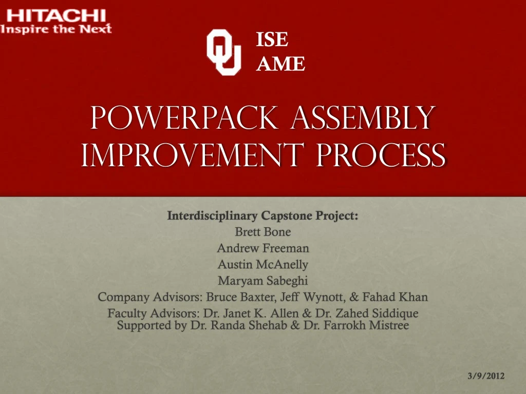 PPT - Powerpack Assembly Improvement Process PowerPoint Presentation ...
