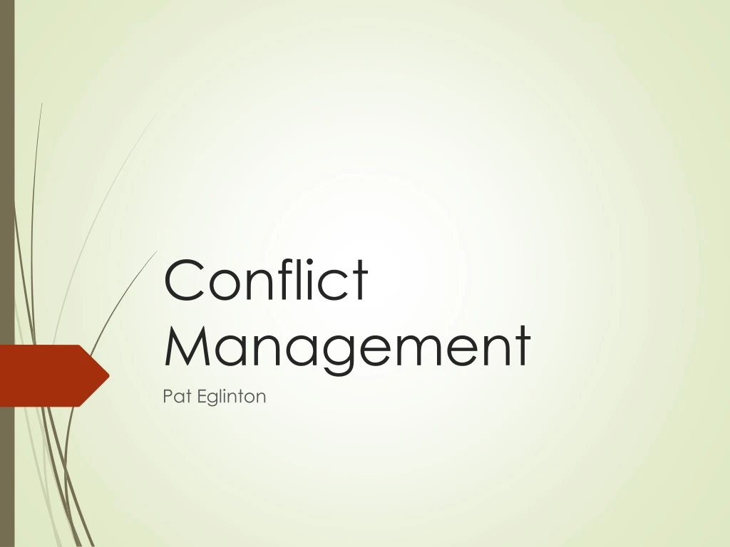 PPT - Conflict Management PowerPoint Presentation, free download - ID ...