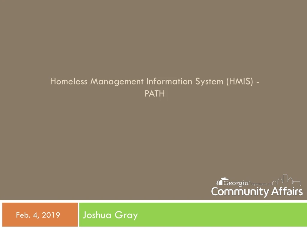PPT - Homeless Management Information System (HMIS) - PATH PowerPoint ...