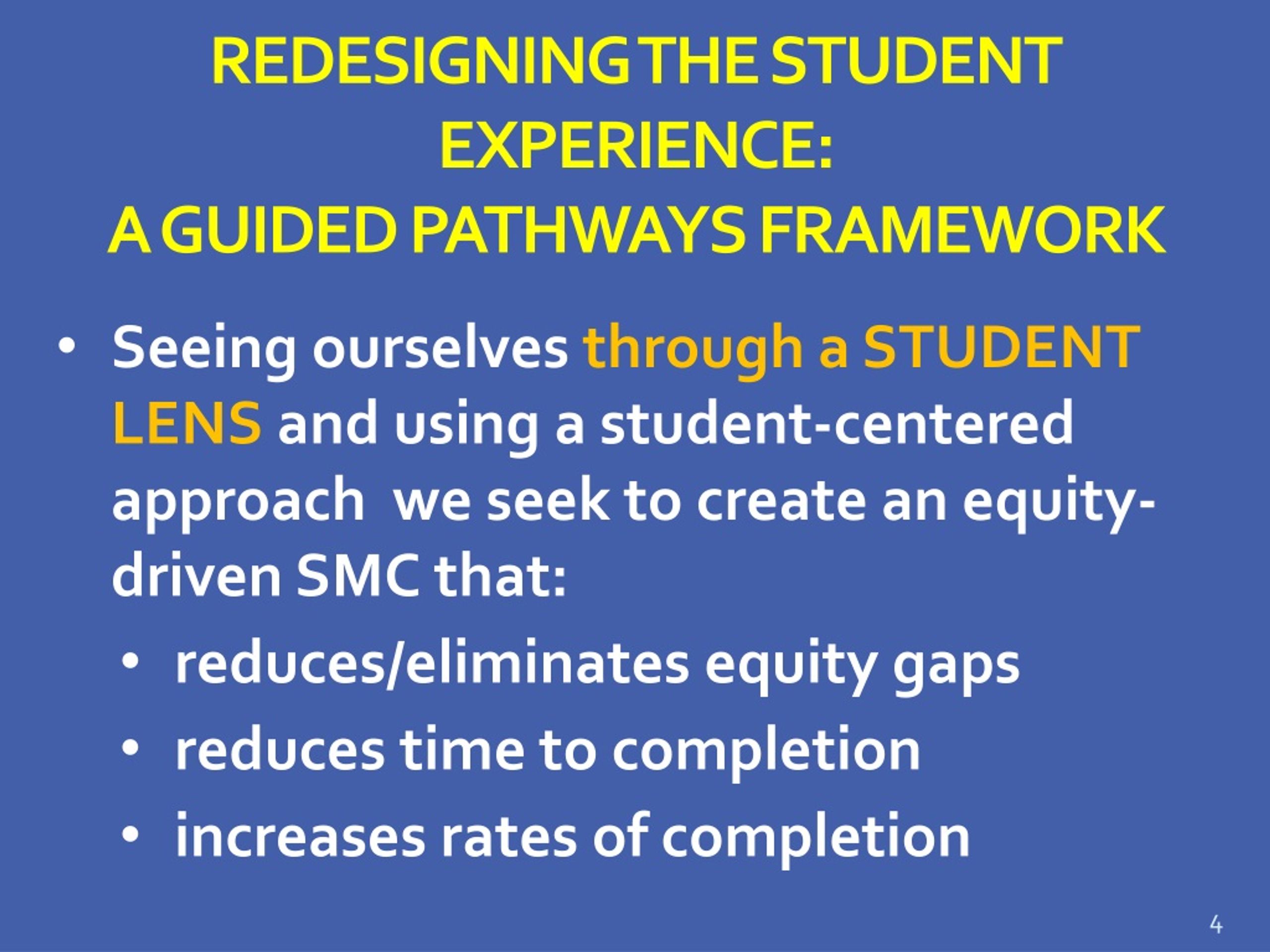 PPT - Redesigning the Student experience: A Guided pathways framework ...