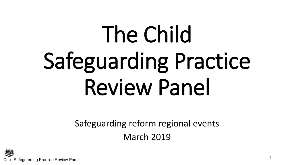 PPT - The Child Safeguarding Practice Review Panel PowerPoint ...