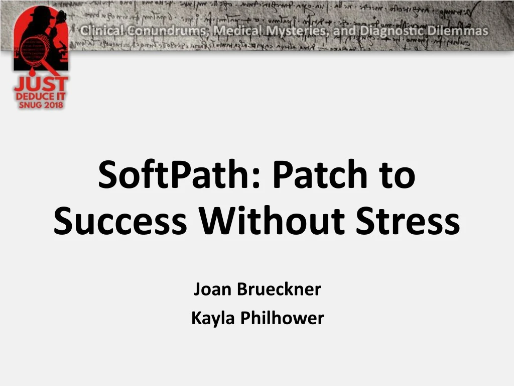 PPT - SoftPath: Patch to Success Without Stress PowerPoint Presentation - ID:8842052