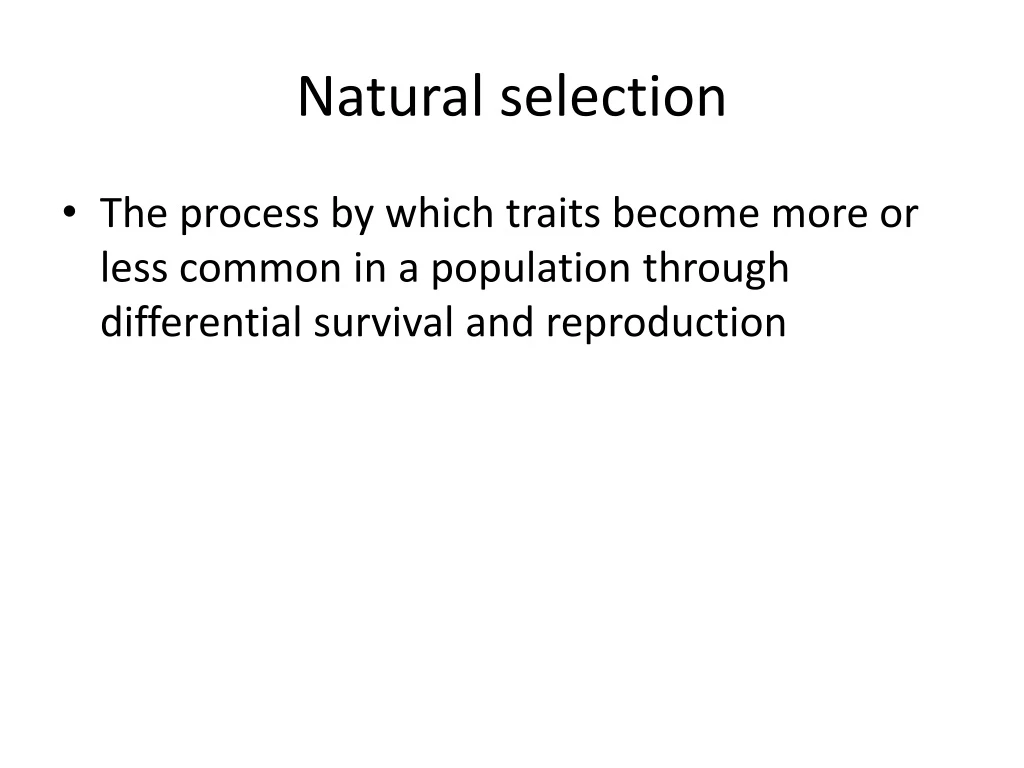 PPT - Natural selection PowerPoint Presentation, free download - ID:8842063