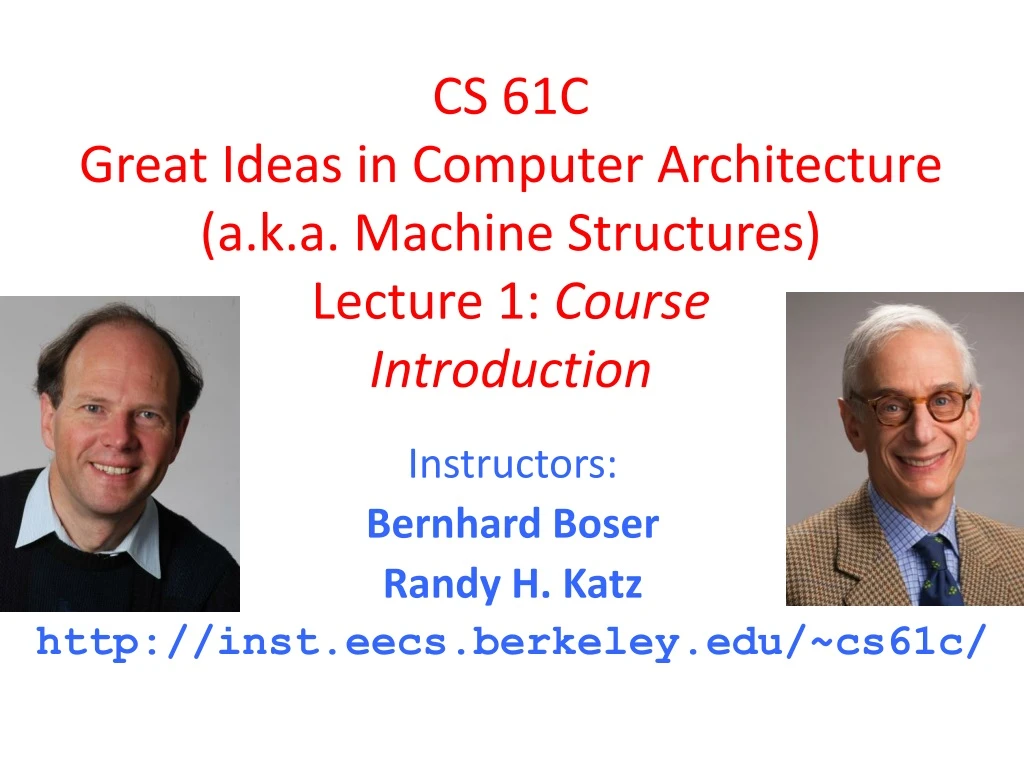 PPT - Instructors: Bernhard Boser Randy H. Katz inst.eecs.berkeley ...
