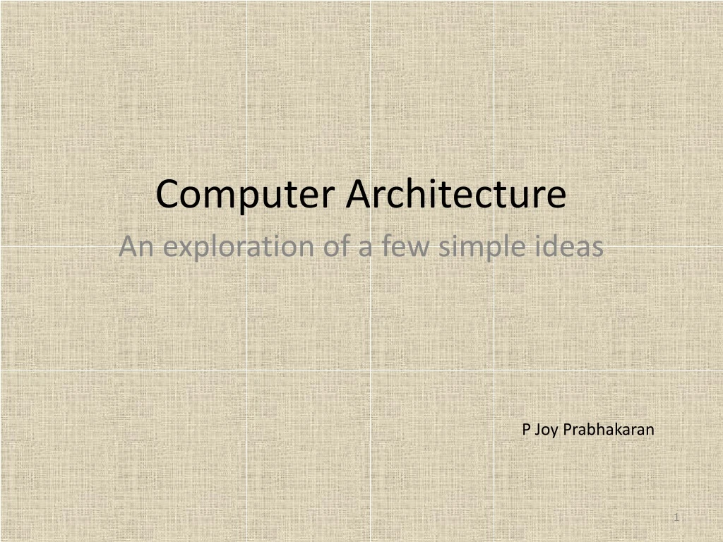 Ppt Computer Architecture Powerpoint Presentation Free Download Id 7595