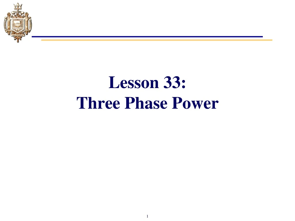PPT - Lesson 33: Three Phase Power PowerPoint Presentation, free ...
