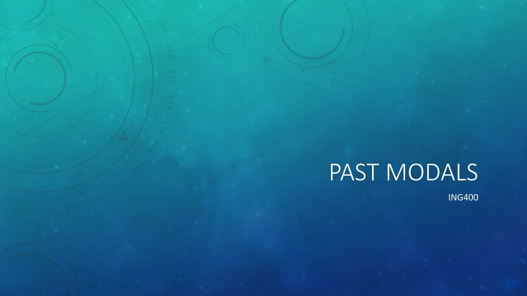 PPT - PAST MODALS PowerPoint Presentation, free download - ID:8845381