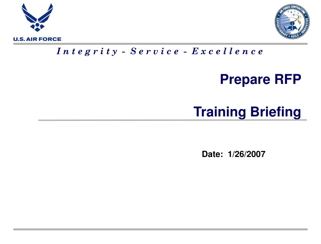 PPT - Prepare RFP Training Briefing PowerPoint Presentation, free ...