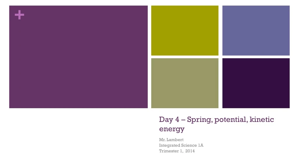 PPT - Day 4 – Spring, potential, kinetic energy PowerPoint Presentation ...