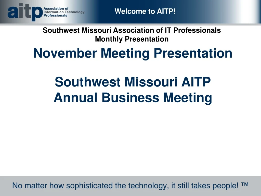 PPT - Welcome to AITP! PowerPoint Presentation, free download - ID:8847360